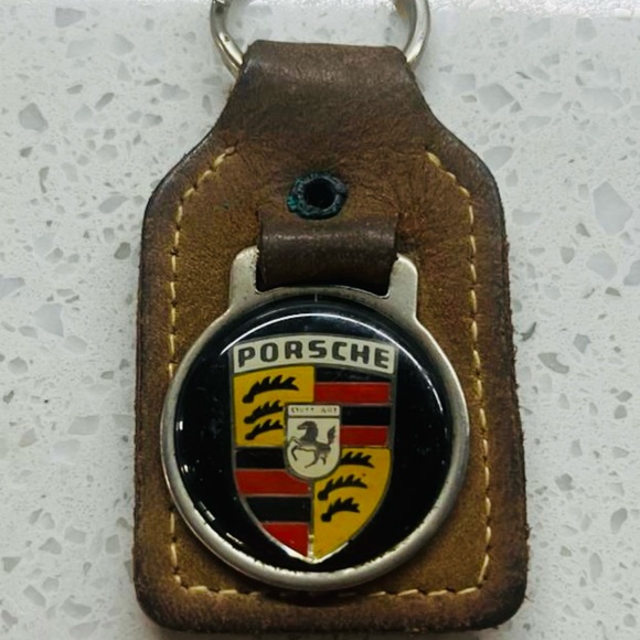 Porsche Design | Other | Porsche Keychain Brown Leather With Enameled ...
